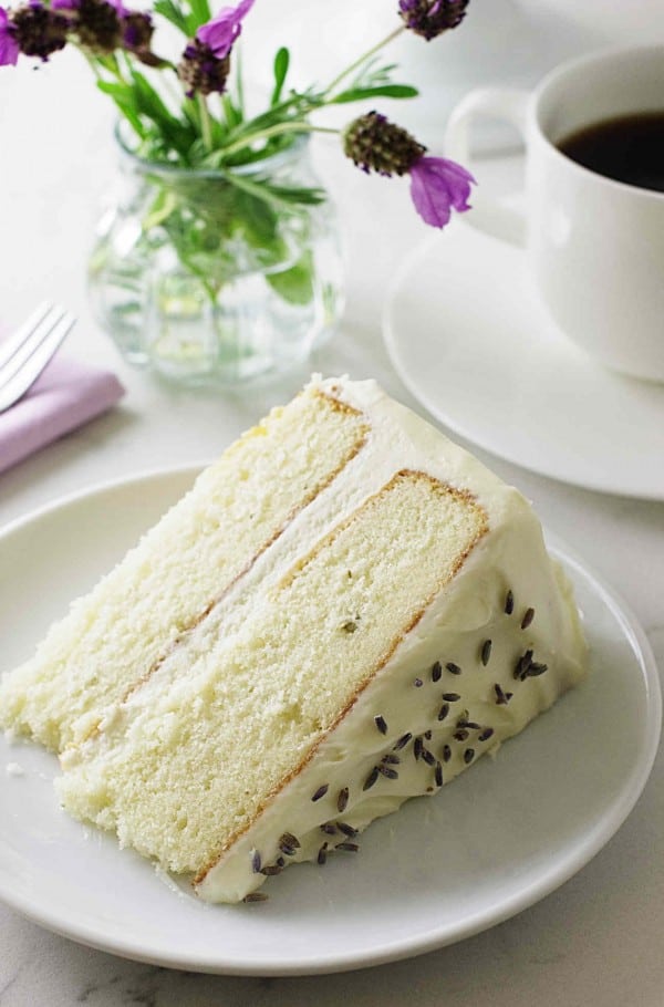 Lavender Cake with Lavender Cream Cheese Icing - Savor the Best