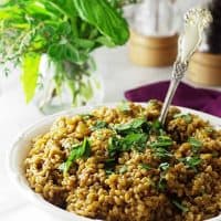 Einkorn Coconut Curry Risotto - Savor the Best