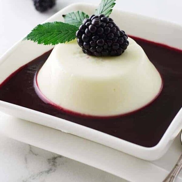 Buttermilk Panna Cotta with Blackberry Sauce - Savor the Best
