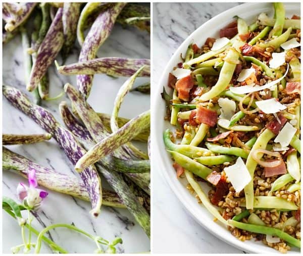 Dragon Tongue Beans with Pancetta and Farro - Savor the Best