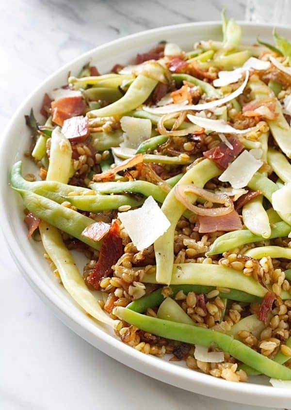 Dragon Tongue Beans with Pancetta and Farro - Savor the Best