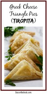 Greek Cheese Triangle Pies (Tiropita) - Savor the Best
