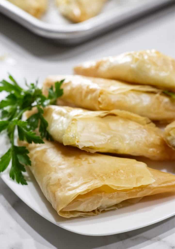 Greek Cheese Triangle Pies (Tiropita) - Savor the Best