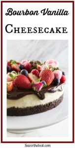 Bourbon Vanilla Cheesecake with Chocolate Ganache - Savor the Best