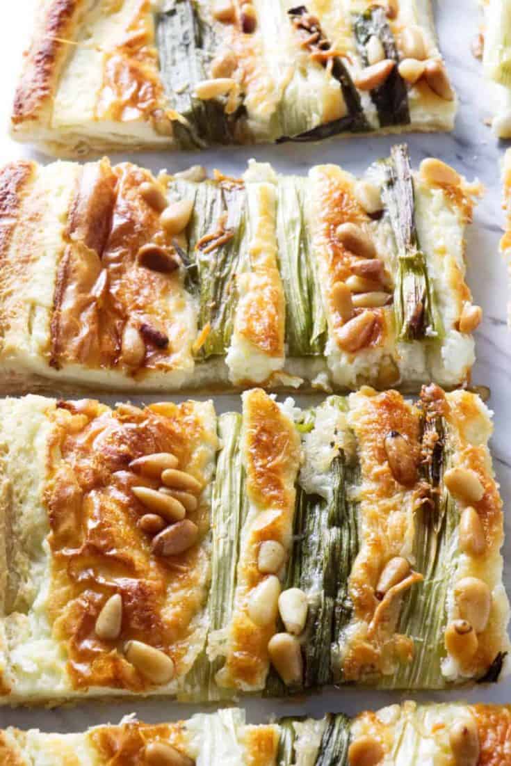 Green Onion and Goat Cheese Tart - Savor the Best