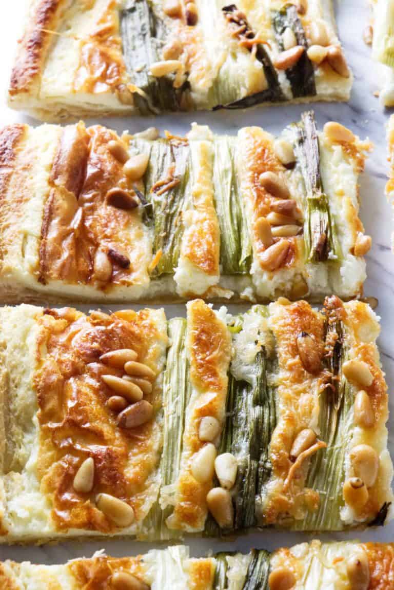 Green Onion and Goat Cheese Tart - Savor the Best