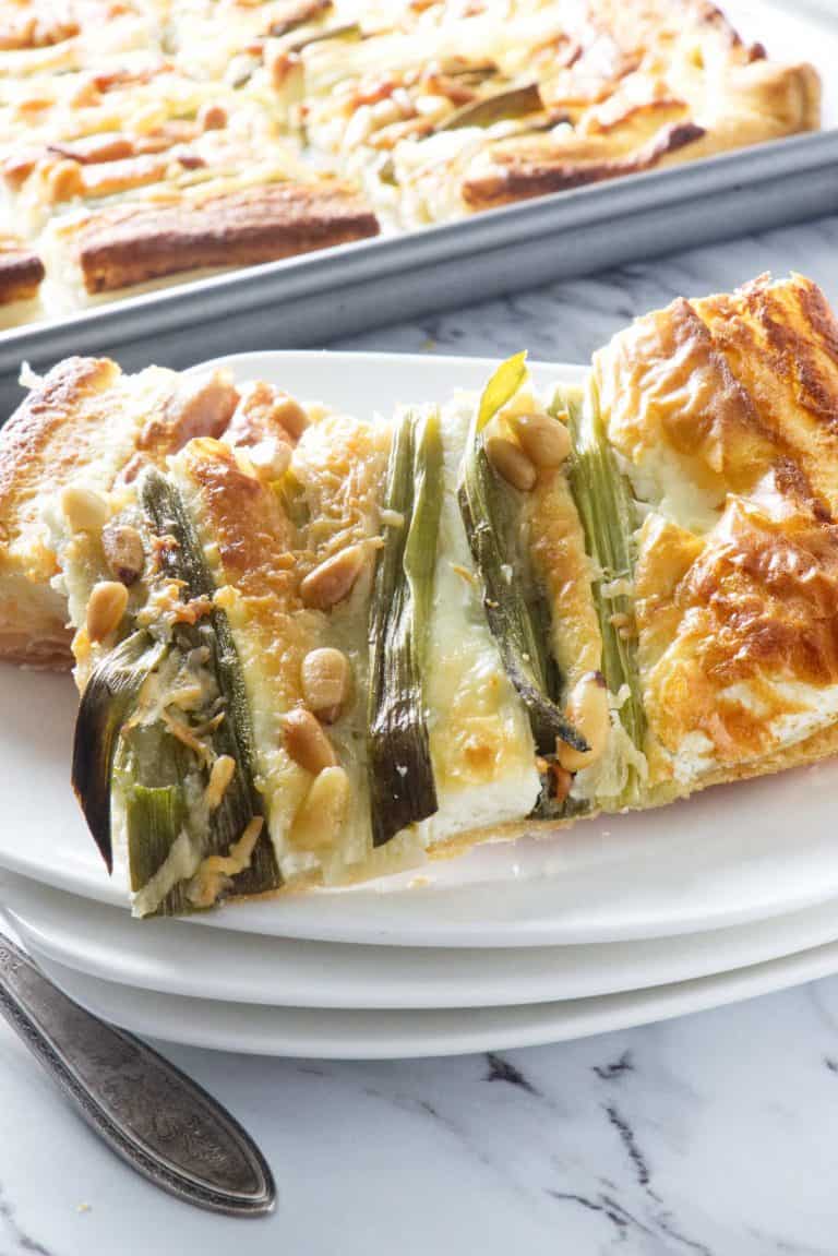 Green Onion and Goat Cheese Tart - Savor the Best