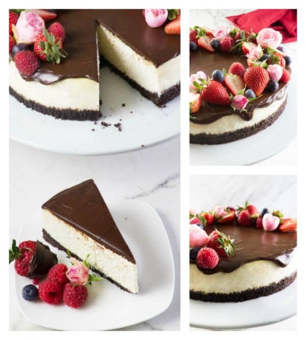 Bourbon Vanilla Cheesecake with Chocolate Ganache - Savor the Best