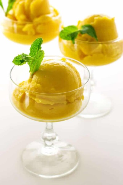Easy Mango Sorbet (No Added Sugar or Fat) - Savor the Best