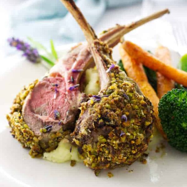 Lavender Pistachio Crusted Rack of Lamb - Savor the Best