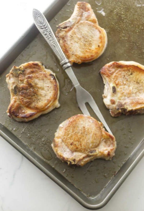 Roasted Pork Chops with Honey Mustard Sauce - Savor the Best