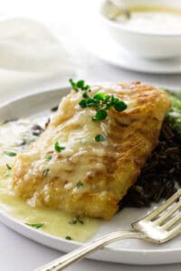 Pan Fried Cod with Lemon-Garlic Sauce - Savor the Best