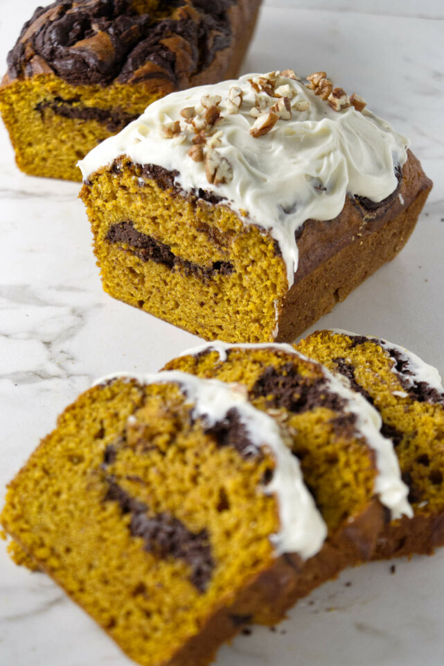 Chocolate Swirled Pumpkin Bread - Savor the Best