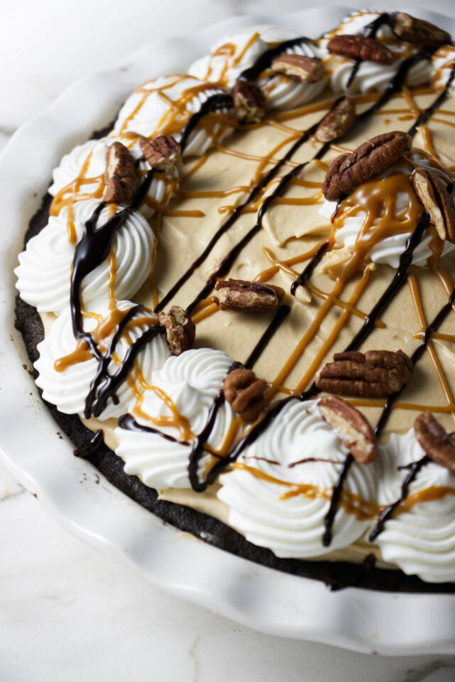 Easy No-Bake Caramel Turtle Pie - Savor the Best