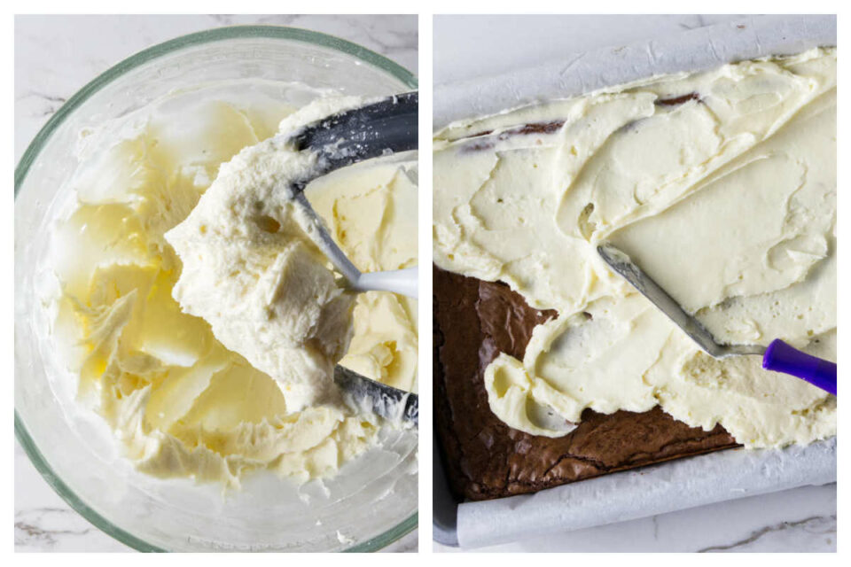 Brownies with Cream Cheese Frosting - Savor the Best