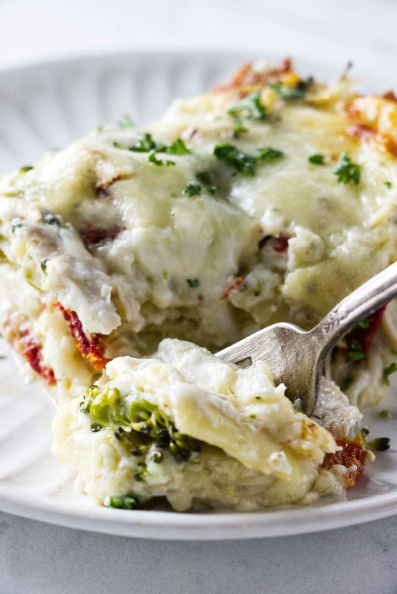 Chicken and Broccoli Lasagna (From Scratch Chicken Lasagna) - Savor the ...