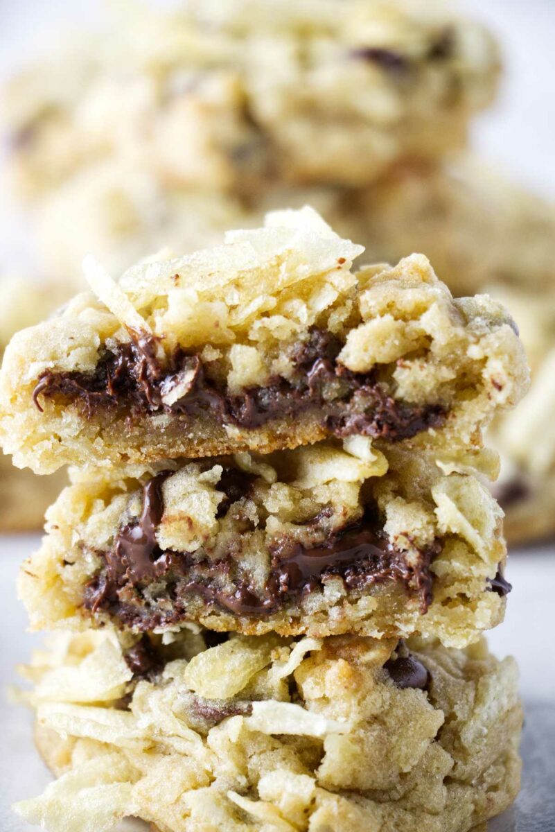 Chocolate Chip Potato Chip Cookies - Savor the Best