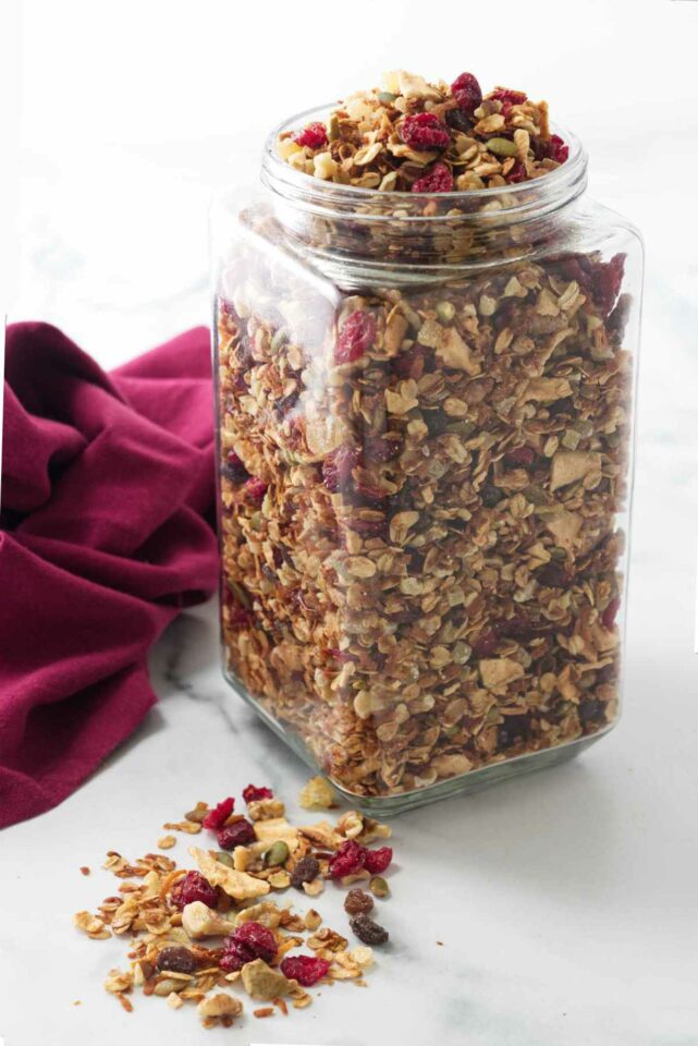 Crisp Apple Cranberry Granola with Gluten-Free Oats - Savor the Best