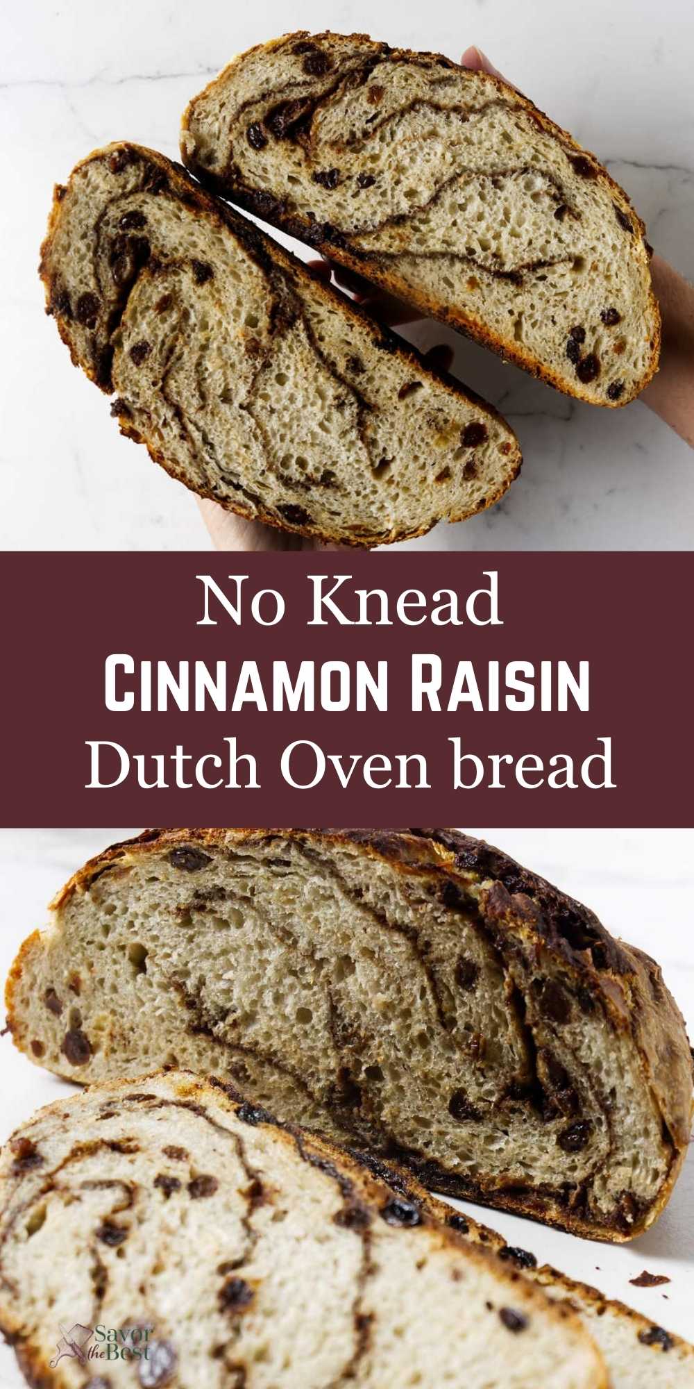 No Knead Cinnamon Raisin Bread - Savor the Best