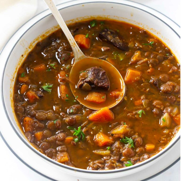 Chunky Beef Lentil Soup - Savor the Best