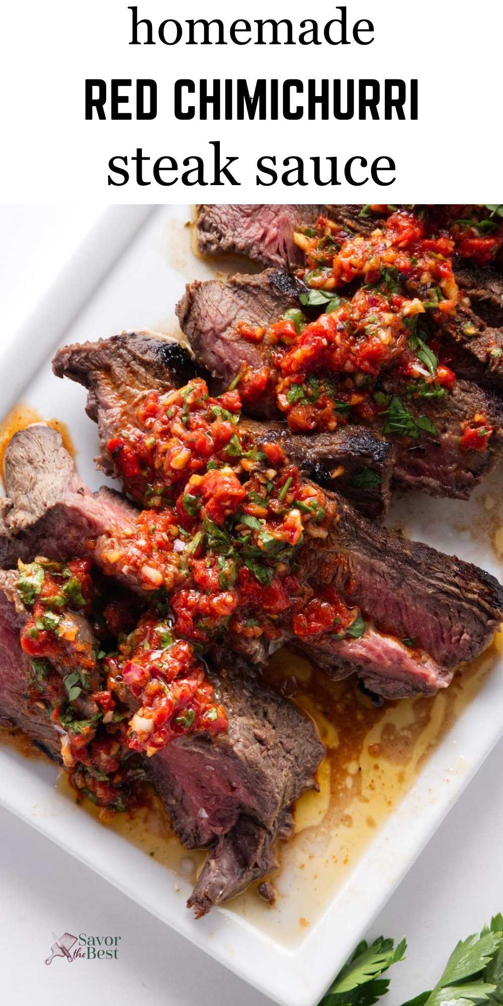 Red Chimichurri Sauce with Roasted Red Peppers